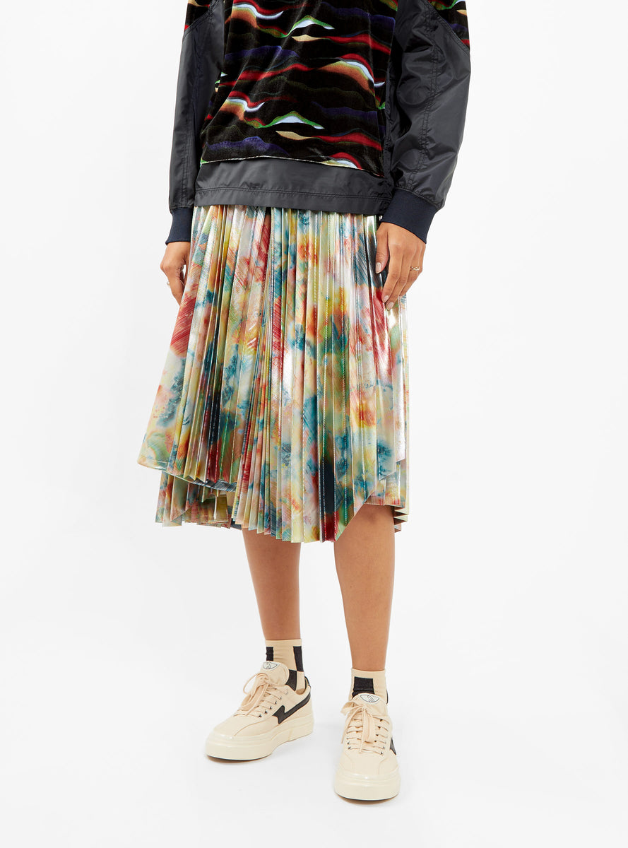 Metallic Print Skirt Silver & Multi by TOGA PULLA | Couverture & The ...