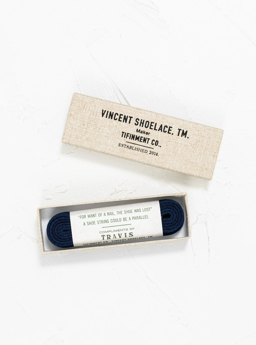 TRAVIS Shoelaces Deep Indigo by Vincent Shoelace | Couverture & The ...