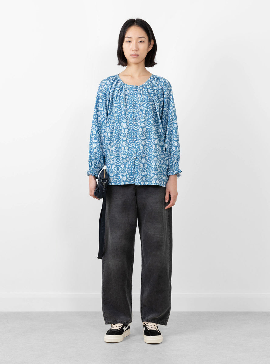 Poppy Top Blue Print by Sideline | Couverture & The Garbstore