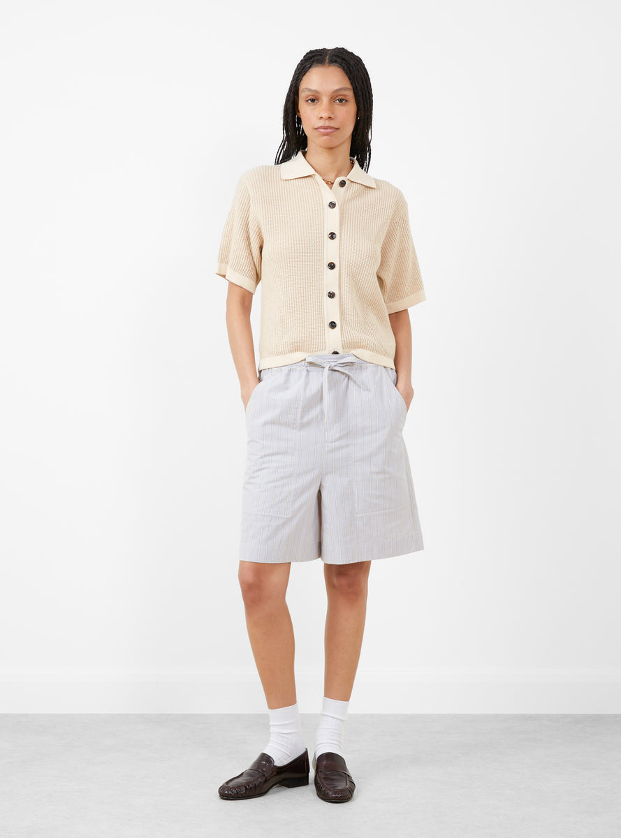 Emeric Shorts Gris Clair and Ecru by Soeur | Couverture & The Garbstore