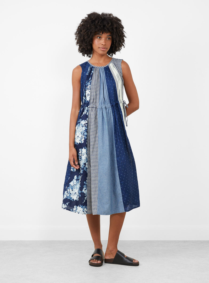 Patchwork KAHLO Dress Indigo by Kapital | Couverture & The Garbstore