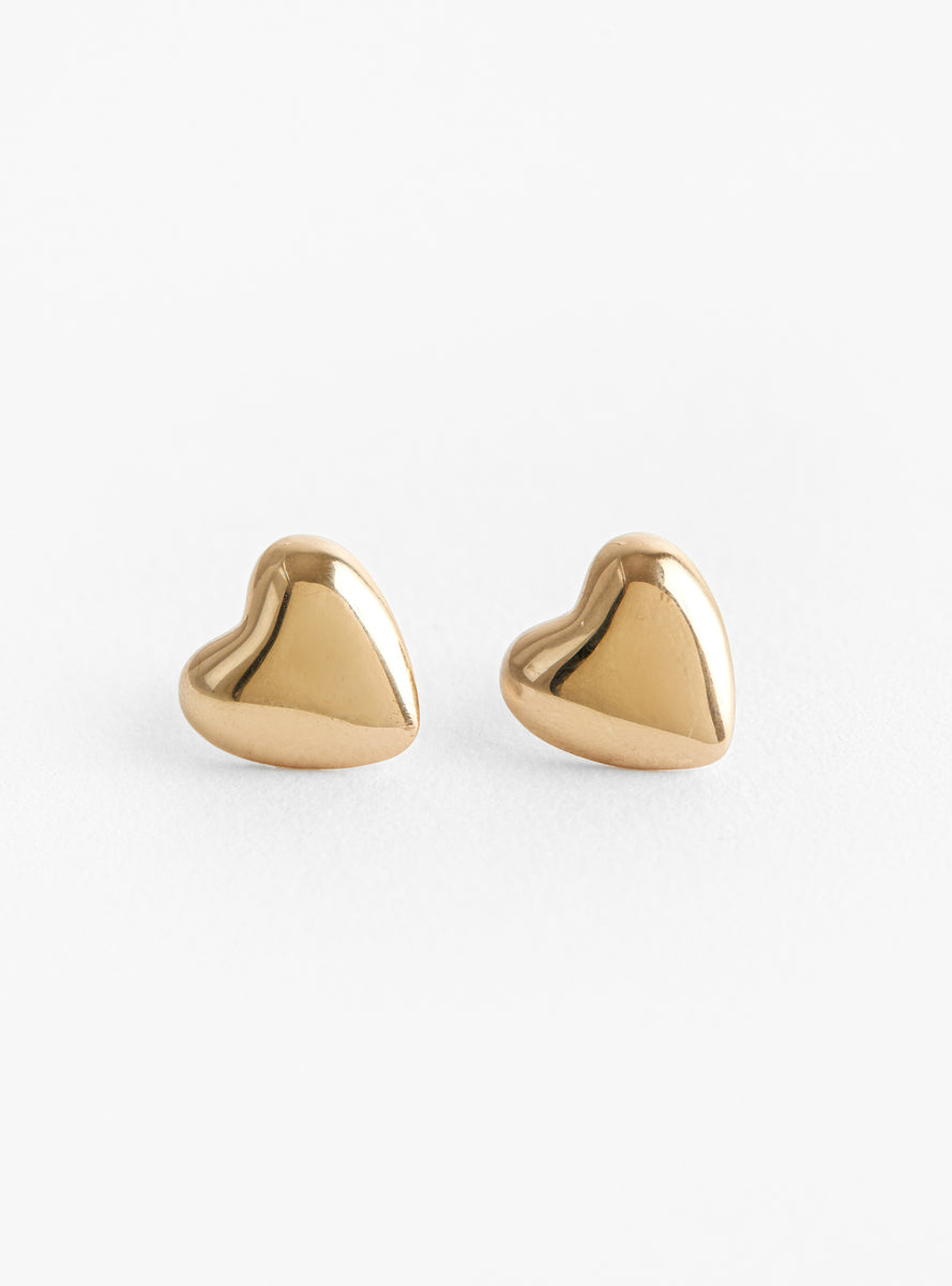 Mini Heart Studs Gold by Annika Inez | Couverture & The Garbstore