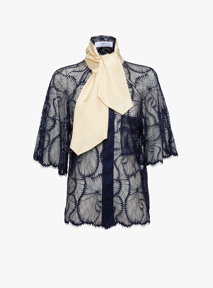Lace Blouse Navy by TOGA PULLA | Couverture & The Garbstore