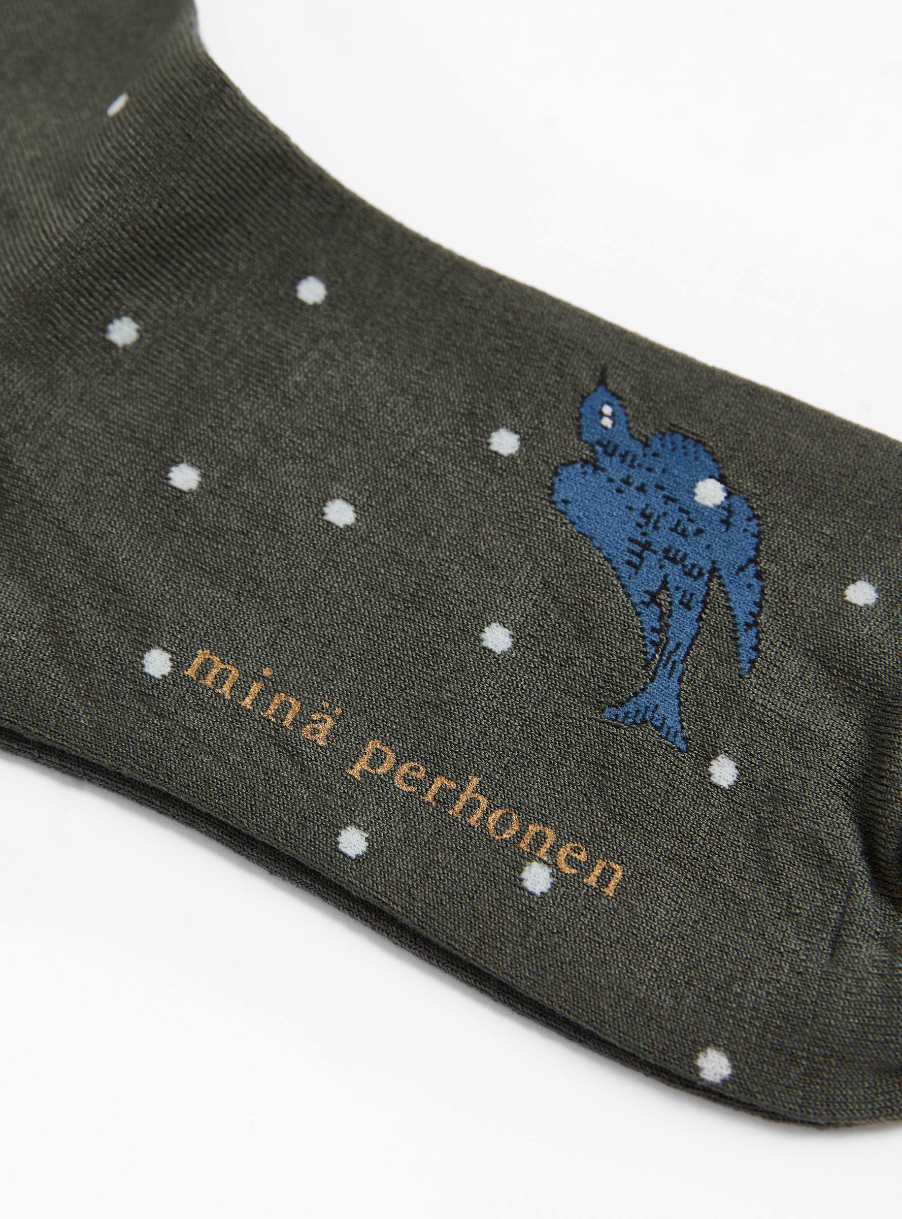 Wind Bird Socks Moss Green from Minä Perhonen at Couverture & The ...