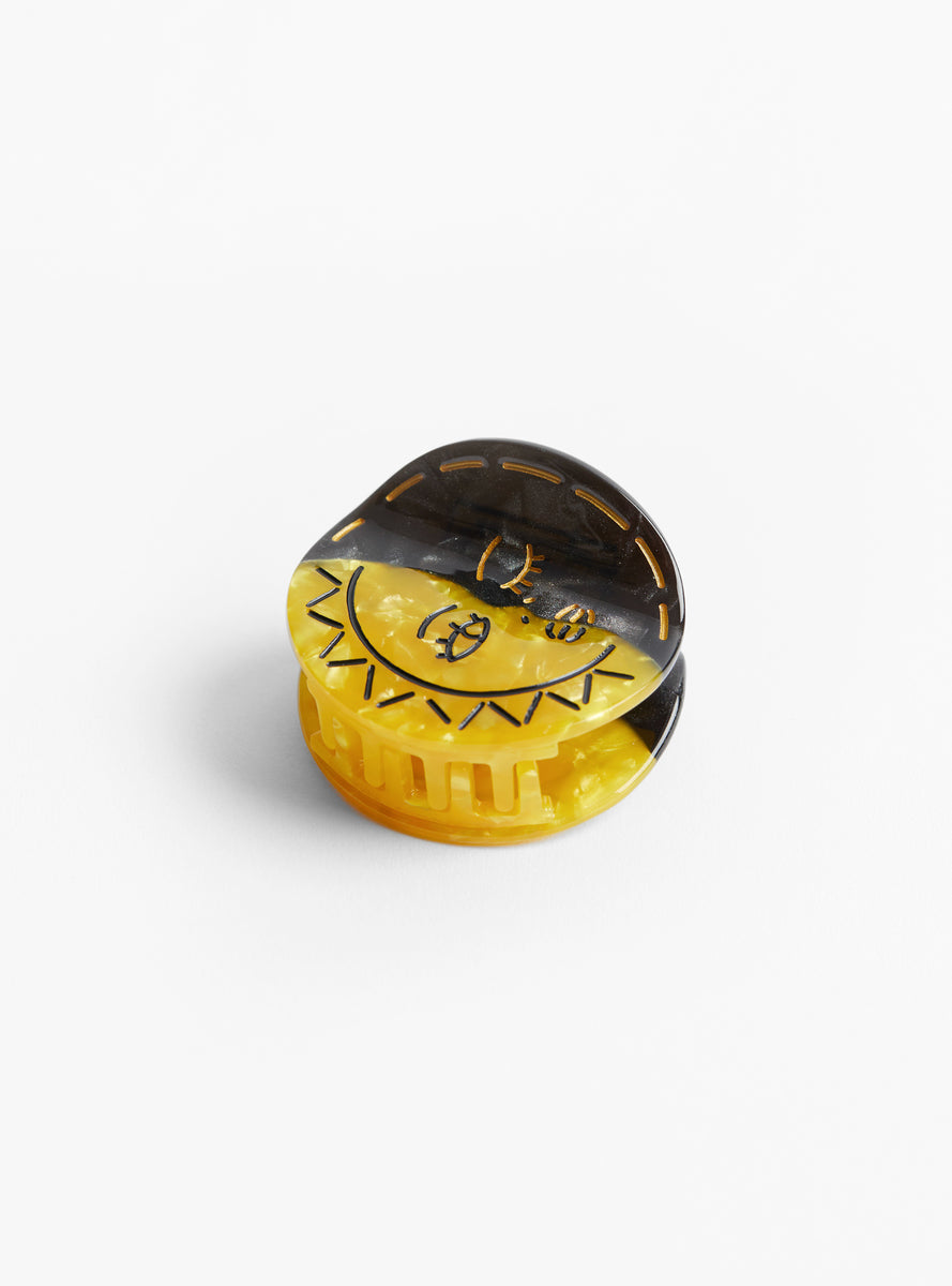 Eclipse Sun Moon Face Claw Clip Black and Gold by Winona Irene ...