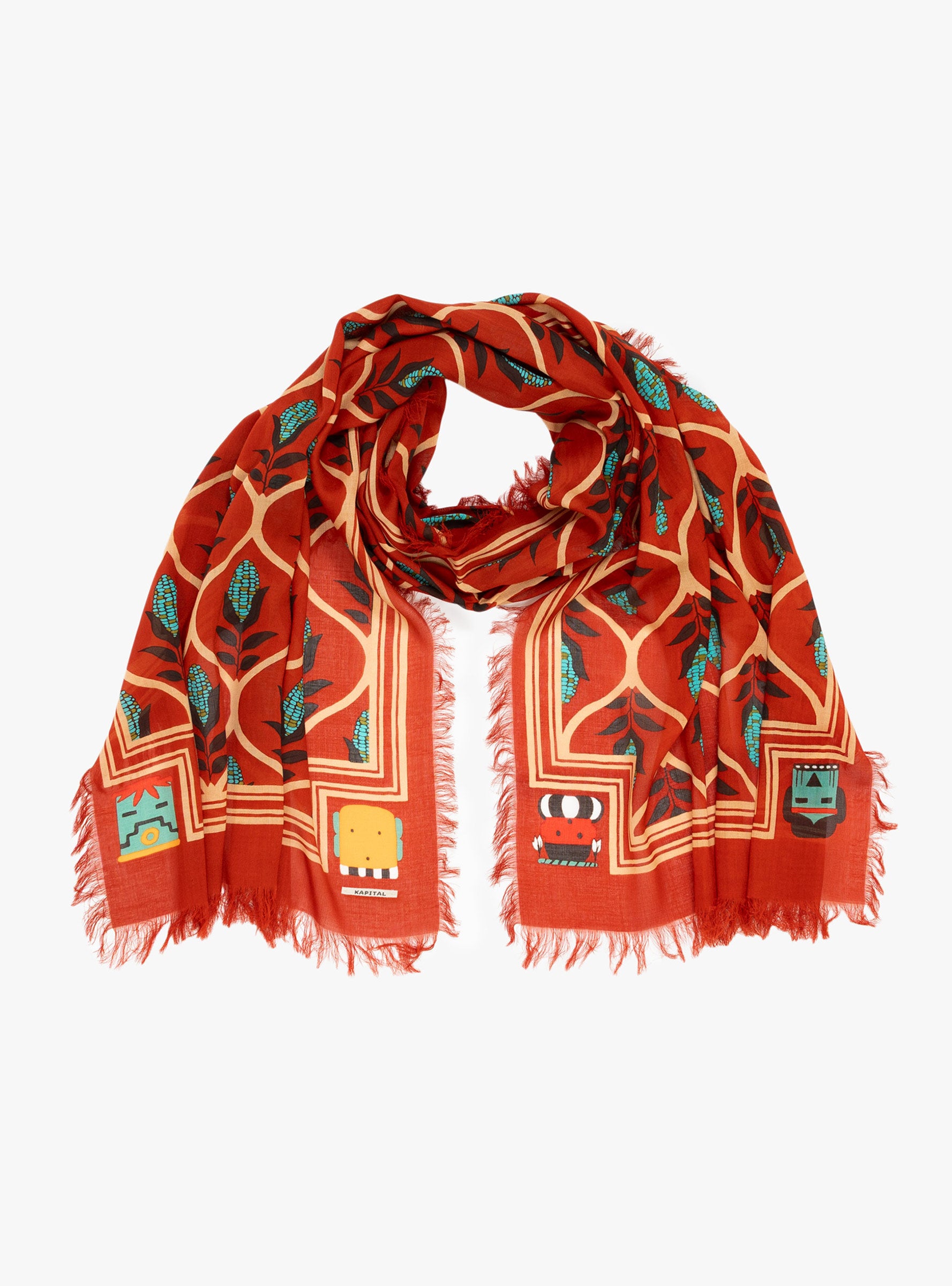 Rayon DISCO Arabesque Stole Scarf Brown at Couverture & The Garbstorefront