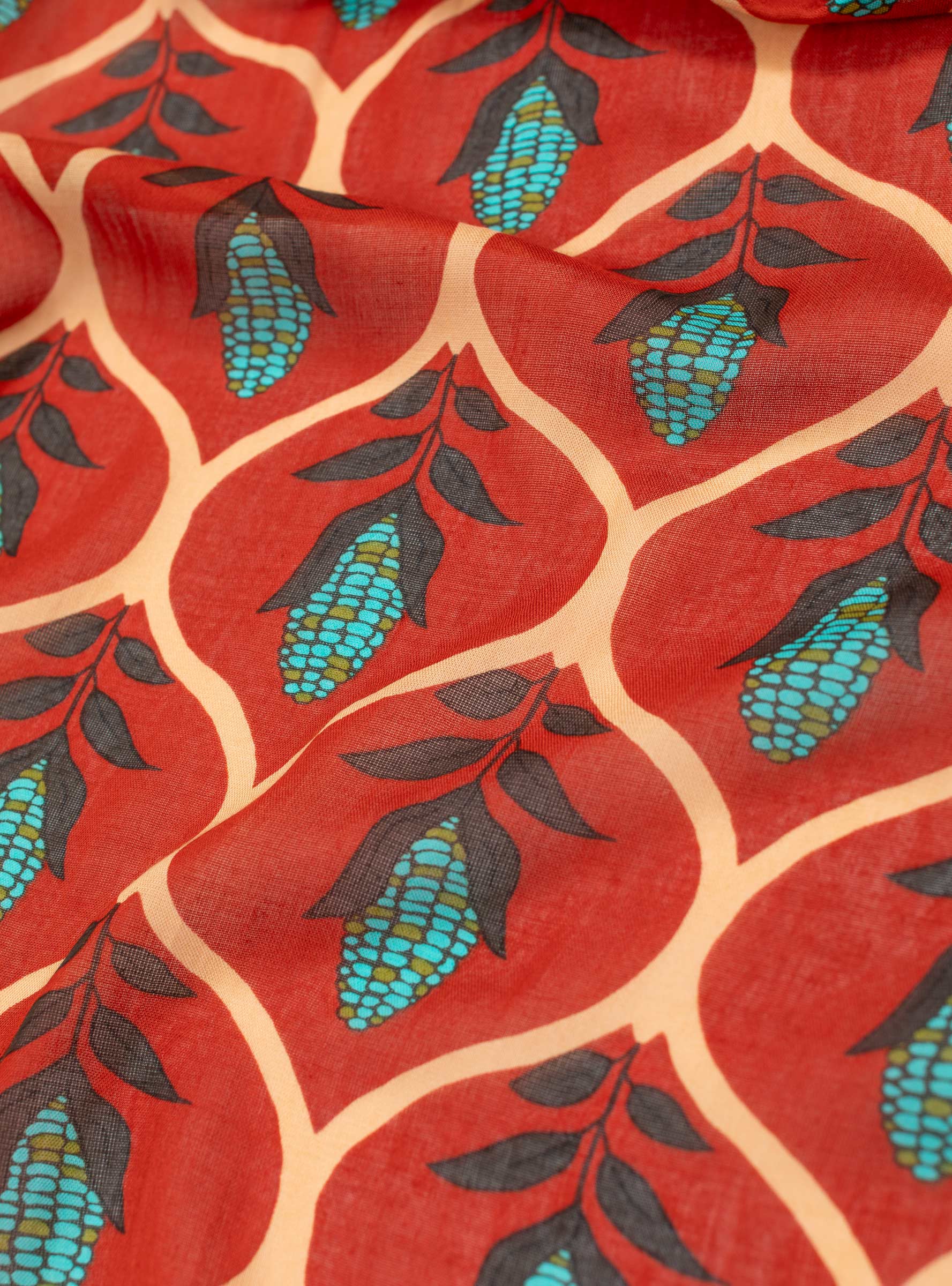 Rayon DISCO Arabesque Stole Scarf Brown at Couverture & The ...