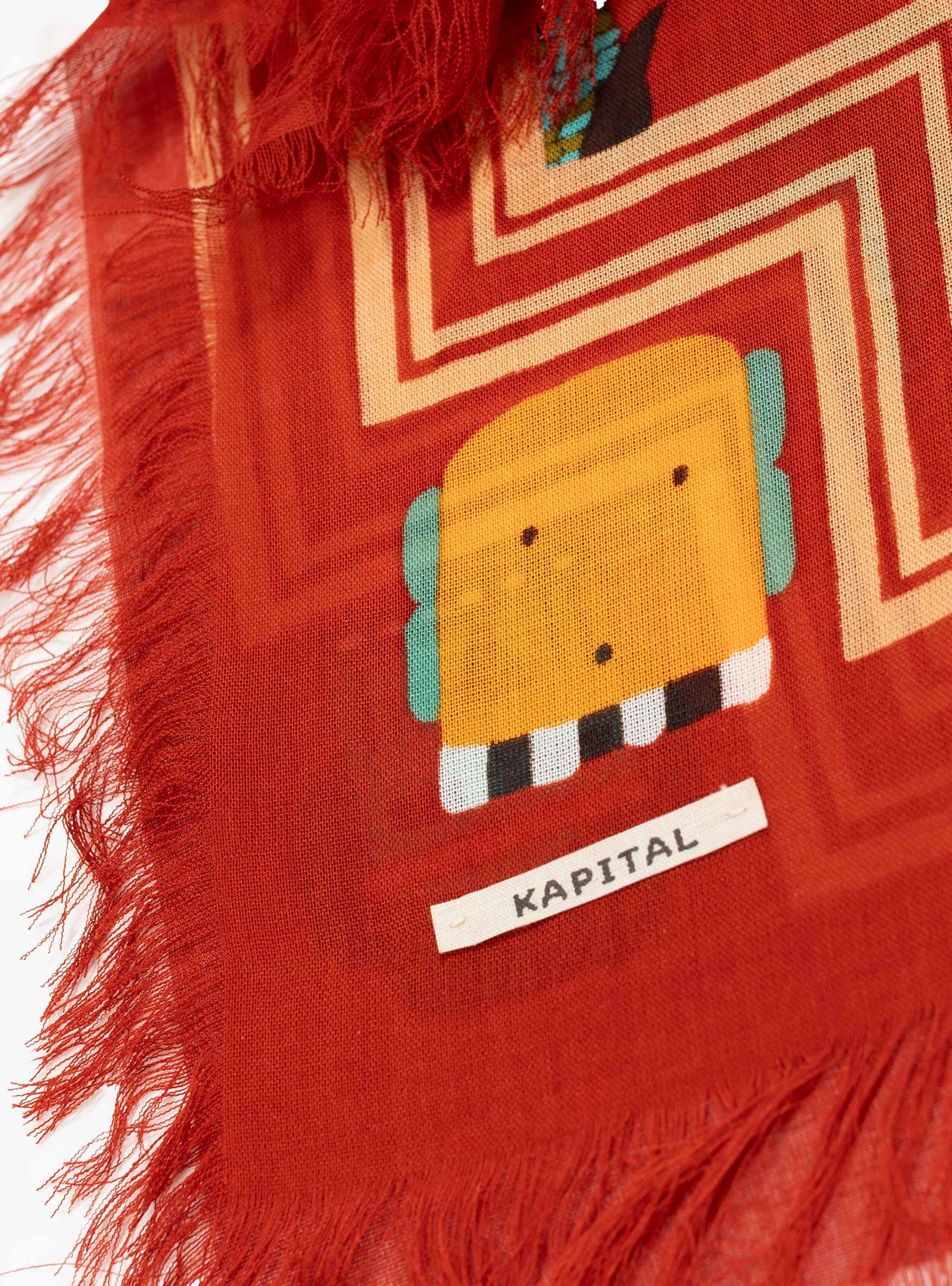 Rayon DISCO Arabesque Stole Scarf Brown at Couverture & The Garbstoredetail