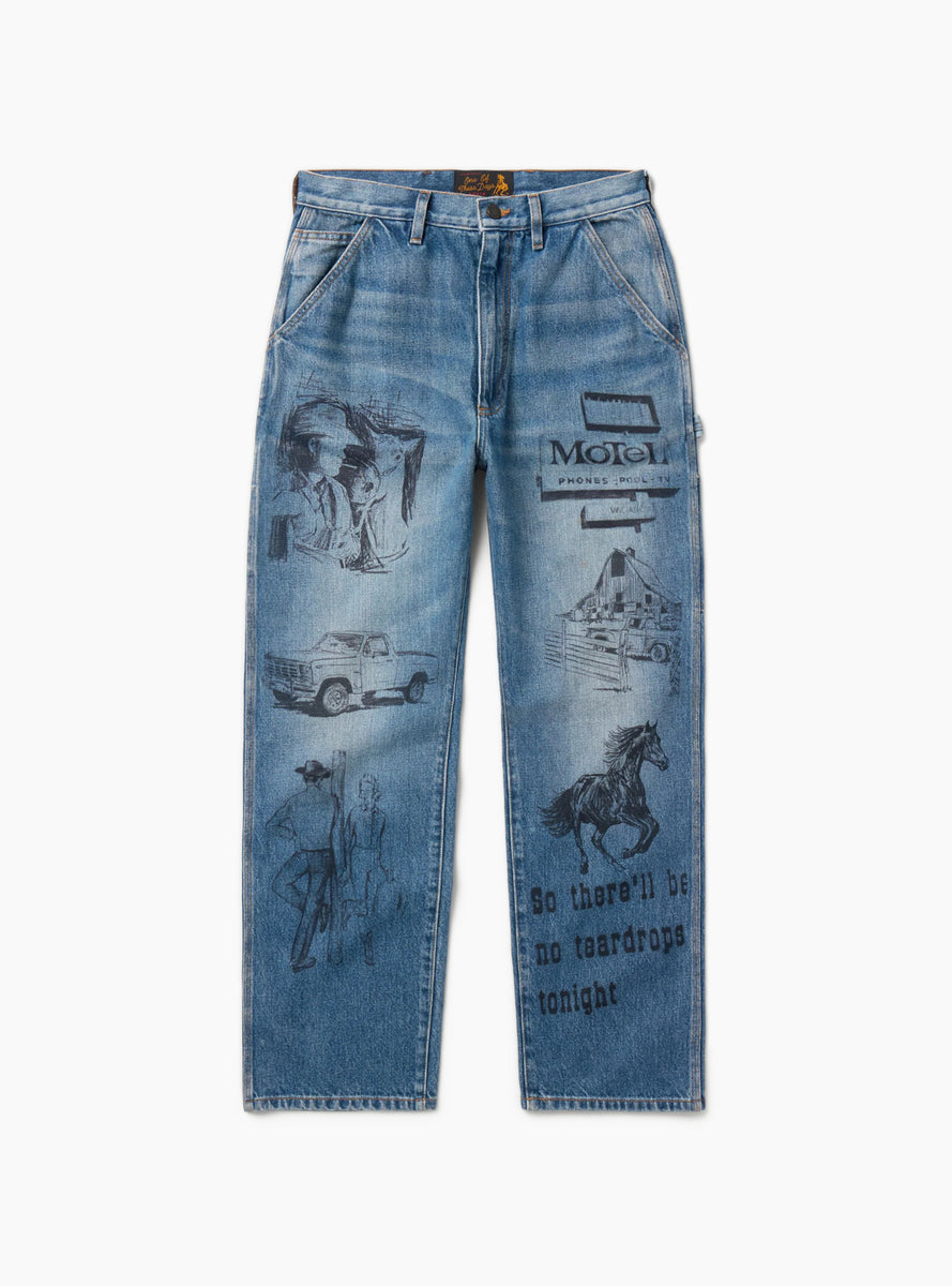 All Over Print Painters Pant Denim by One of These Days | Couverture ...