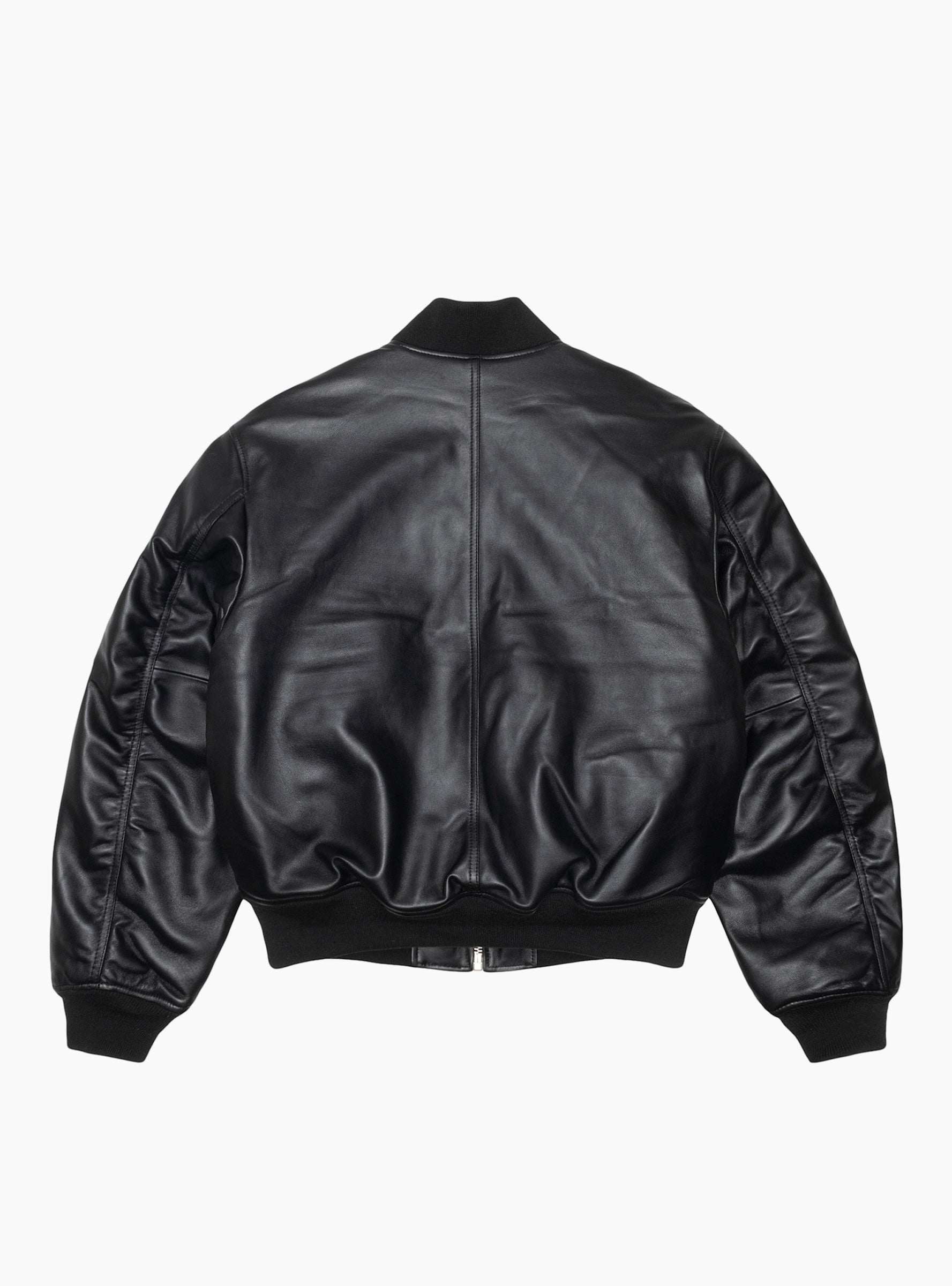 The Built Leather Bomber from Stüssy arrives in Black at Couverture ...