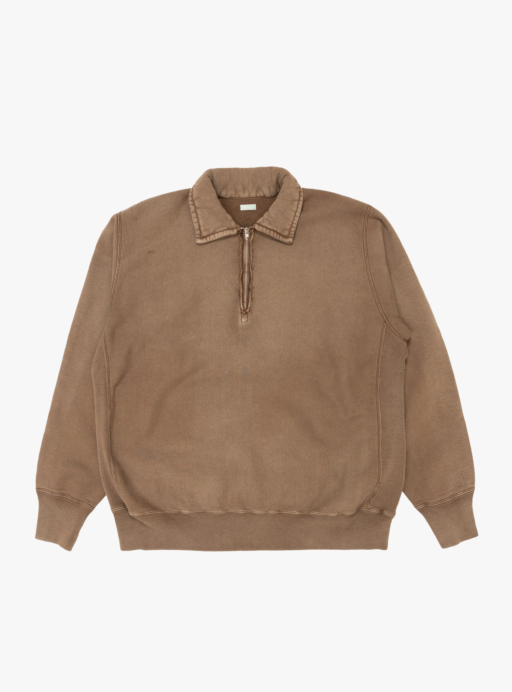 Vintage Half Zip Sweatshirt Brown by A.PRESSE | Couverture & The Garbstore