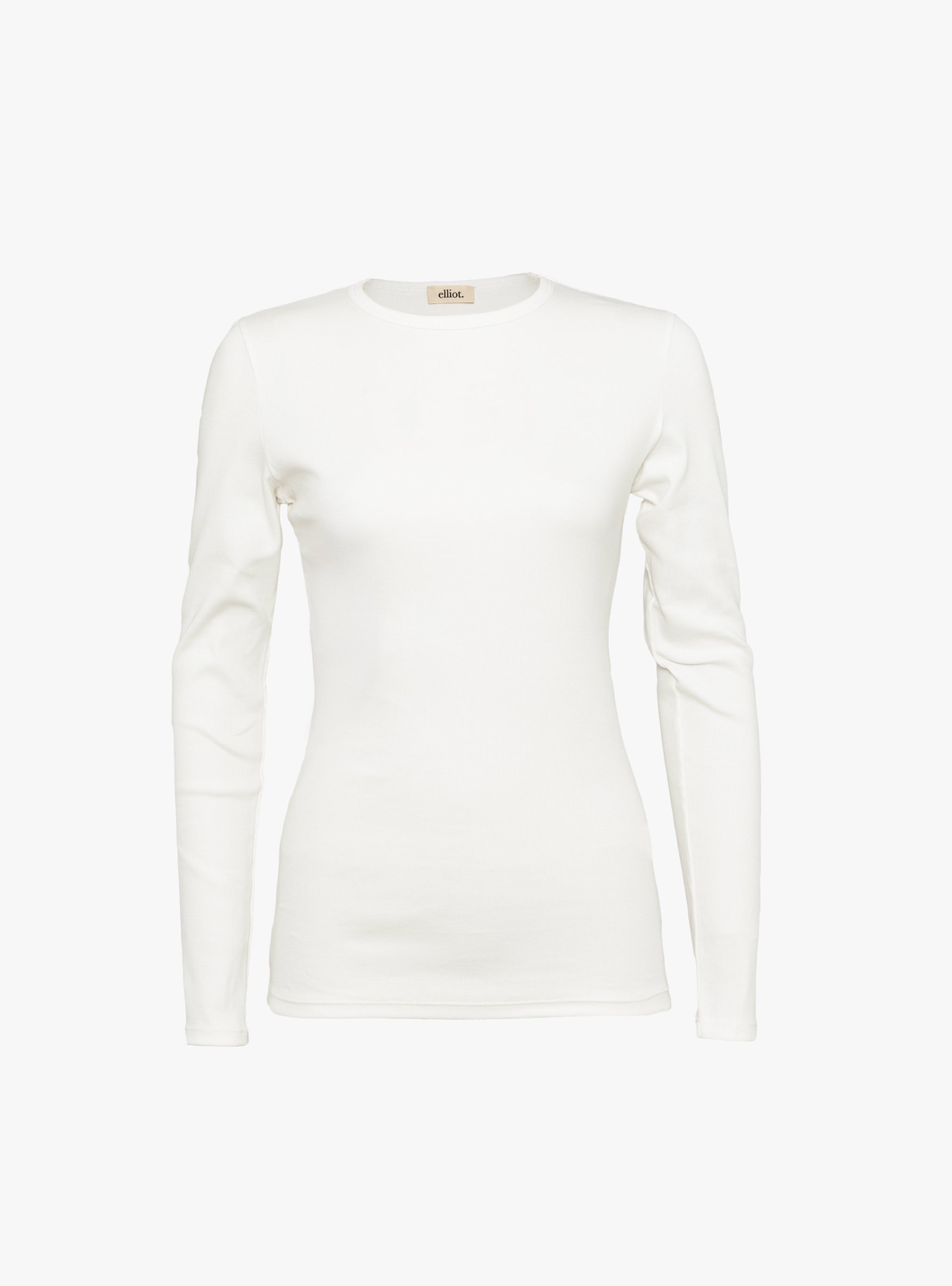 Agnes Long Sleeve Ribbed T-Shirt White by Elliot Organics | Couverture ...