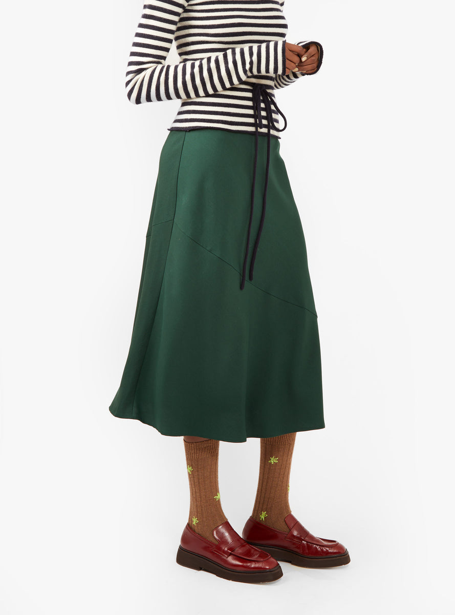 Ami Slip Skirt Studio Green by Apiece Apart | Couverture & The Garbstore